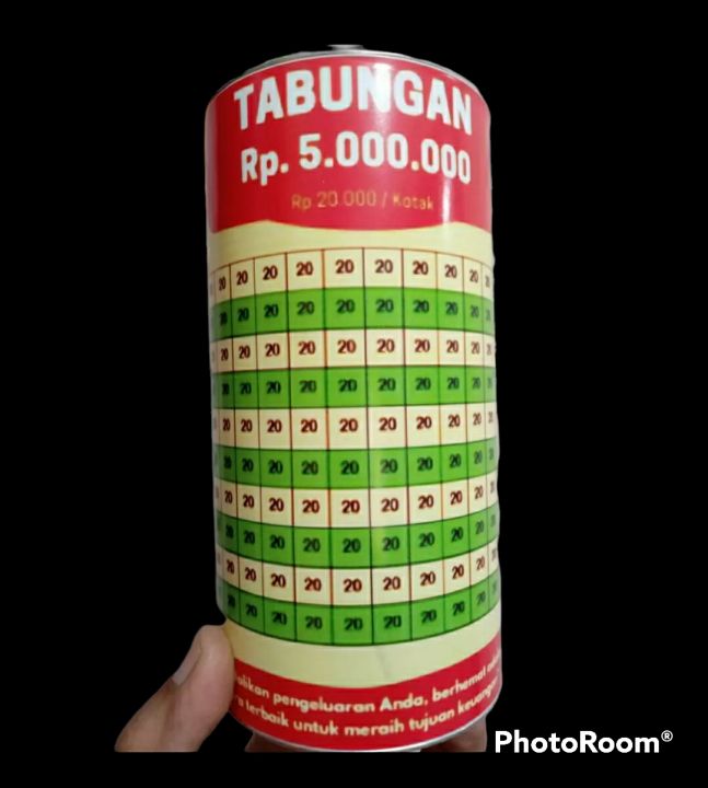 Celengan kaleng target 5jt /20k | Lazada Indonesia