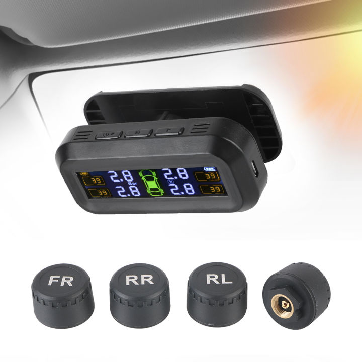 Tire Pressure Monitoring System Temperature Warning Digital Manomet Car Tyre Pressure Monitor ...