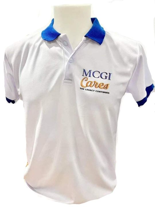 【READY SHIP】 Blue collar polo shirt printed (MCGI Cares) pre-order | Lazada PH