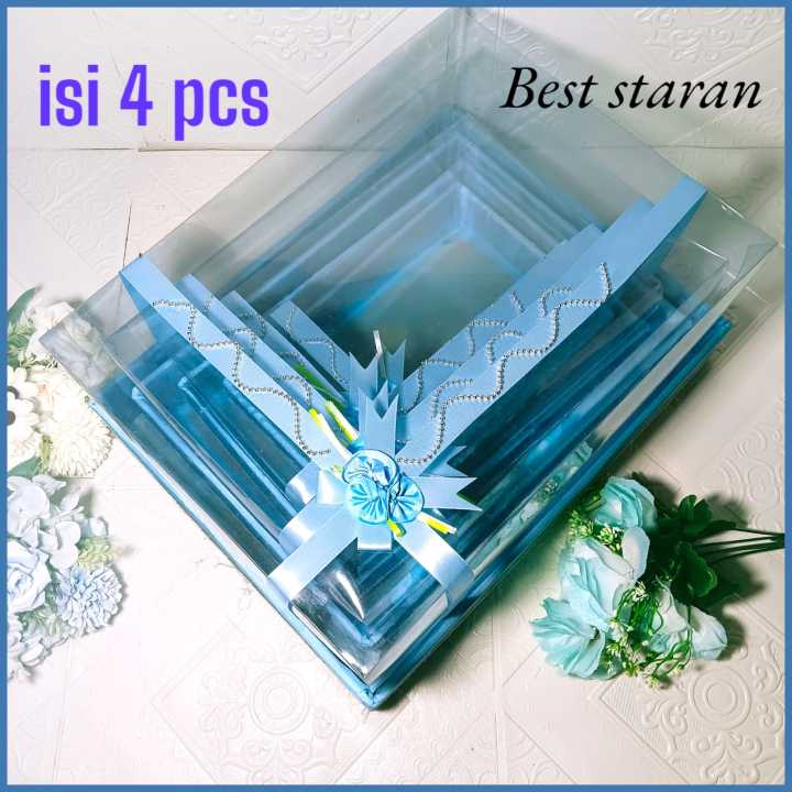 BOX KOTAK HANTARAN PERNIKAHAN/BOX SESERAHAN/BOX HANTARAN 1 SET ISI 4 ...