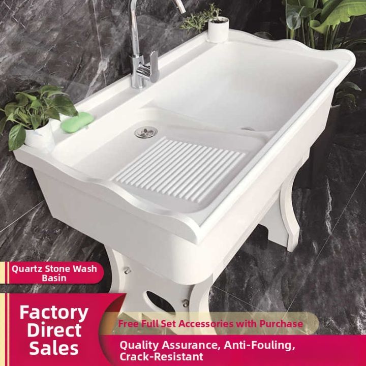 Stable Outdoor Indoor Quartz Stone Sink Anti Slip Farmhouse Laundry ...