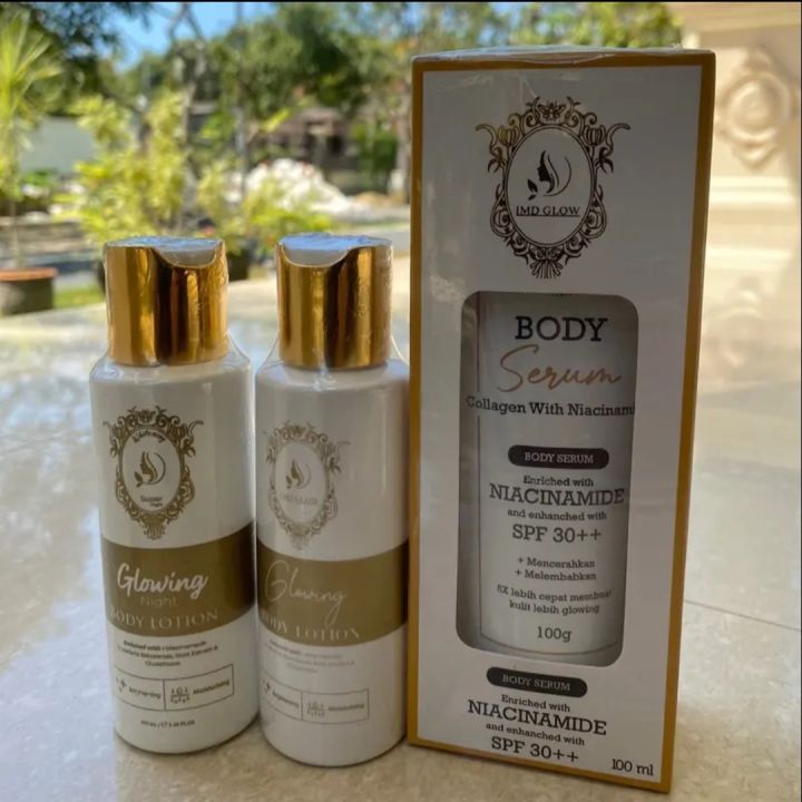 Hb Imd Glowing Super Whitening Paket Lengkap body serum Imd Glow BPOM ...