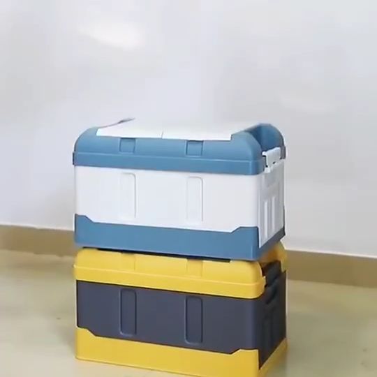 Lager Plastic Storage Box Multipurpose Container Foldable 56L Car Trunk ...