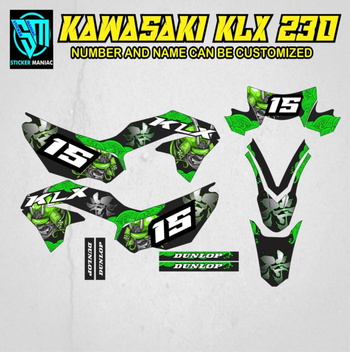 Kawasaki KLX 230 decals stickers, laminated | Lazada PH