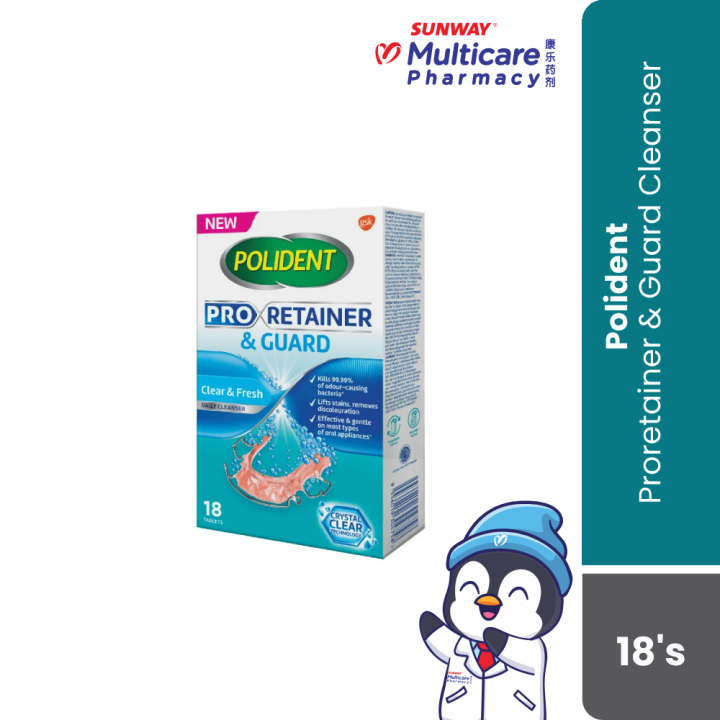 Polident Proretainer&Guard Cleanser 18'S | Lazada