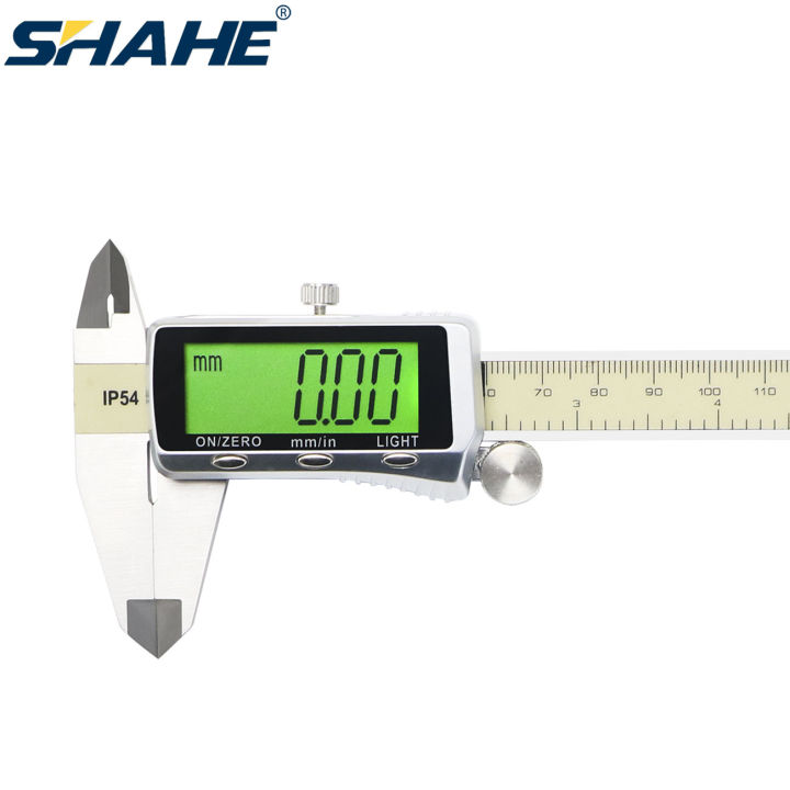 SHAHE คาลิเปอร์ดิจิตอลแบ็คไลท์สีเขียว IP54สแตนเลสคาลิเปอร์ไมโครมิเตอร์ ...