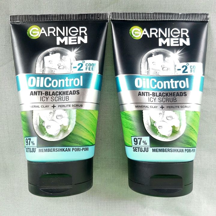 Garnier Men Oil Control Icy Scrub - Anti Komedo BlackHeads Remover ...