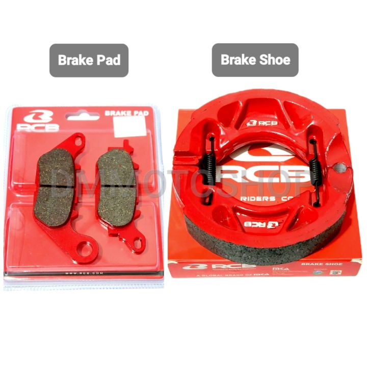 RCB Front Rotor Contact Brake Pad & Rear Brake Drum Shoe for Yamaha Mio ...