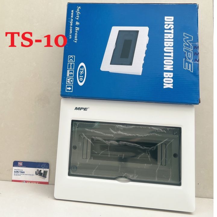 Tủ điện âm tường TS-10 MPE 7-10 cực, mặt nhựa - thân thép | Lazada.vn