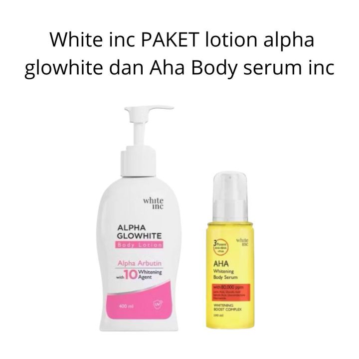 [ Bundling ] Paket White inc Body Lotion glowhite Alpha arbutin 400ml ...