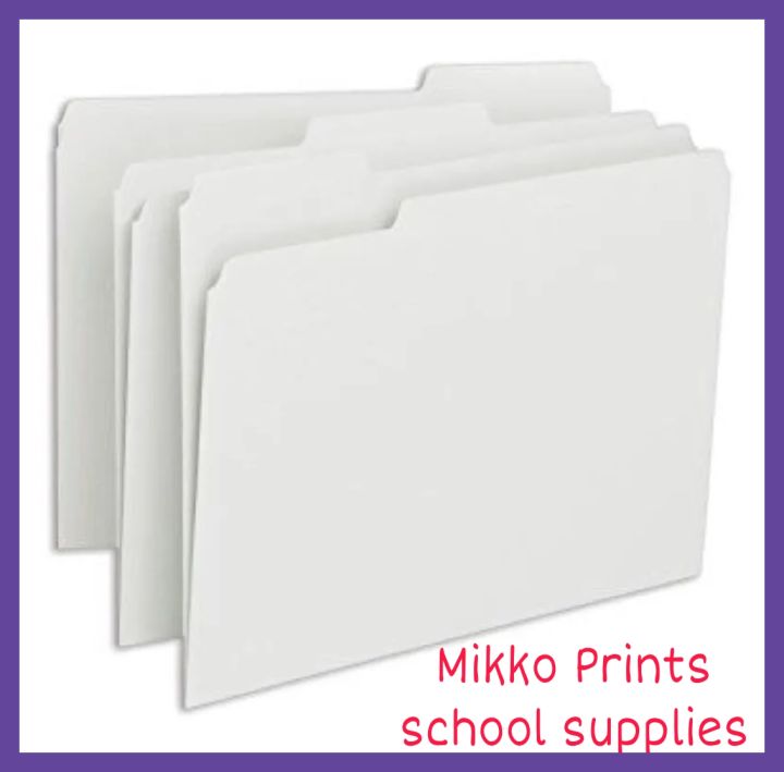 White Folder Long School Supplies sold per pack, 12 pieces | Lazada PH
