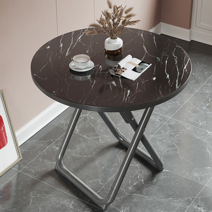 Portable Folding round Small Dining Table for Tea Shop Home Camping ...