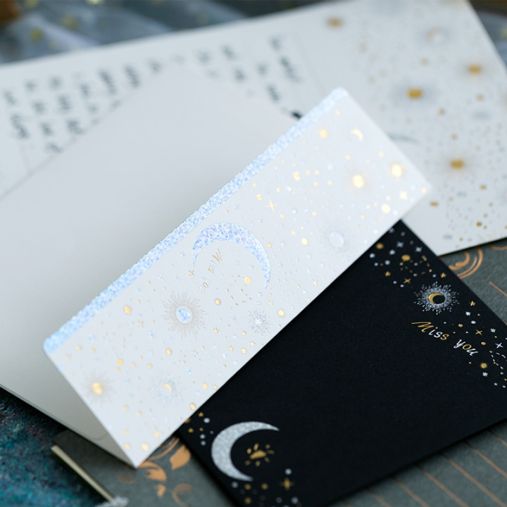 Starry Sky Bronzing and Silver Plating Brown Packing Paper Envelope ...