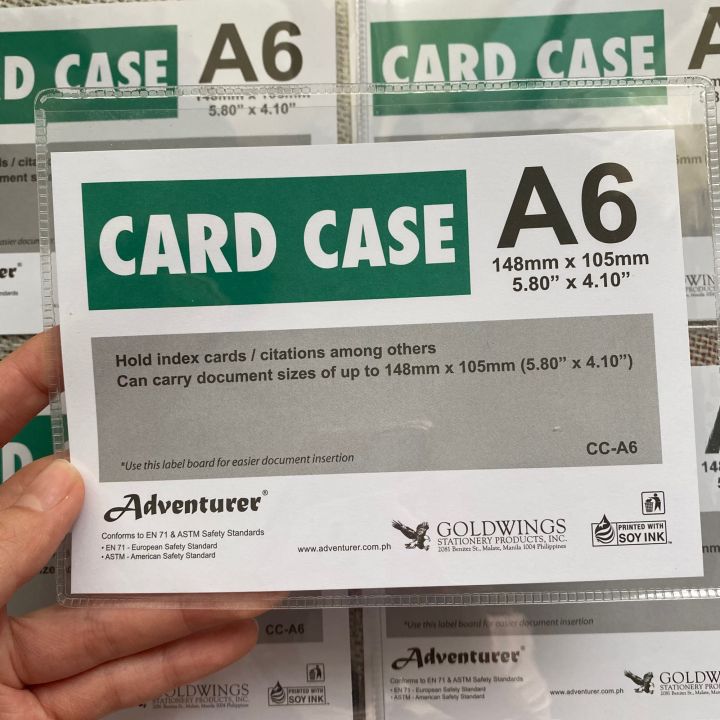 SOLD PER PIECE ADVENTURER A6 CARD CASE 148mm x 105mm 5.80" x 4.10 ...