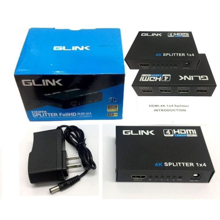 box hdmi G-Link HDMI SPLITTER 1:2 Port 1:4 Port (แยกสัญญาณ1ออก2 1ออก4 ...