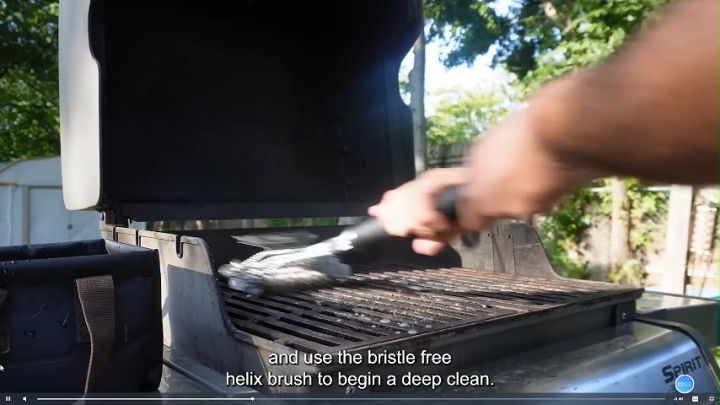 2 in 1 Barbecue Grill Cleaning Brush Stainless Steel Bristle BBQ Grill ...