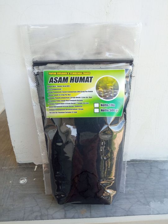 ASAM HUMAT /sodium humat /humic acid 90% isi 500gram pembenah tanah | Lazada Indonesia