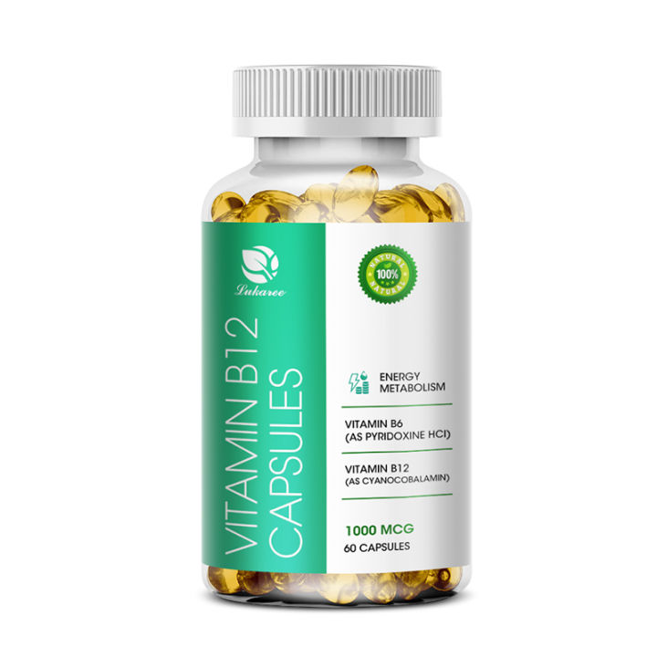 LUKAREE Vitamin B12 Capsule 1000 Mcg Methyl B12 for Immune Health ...
