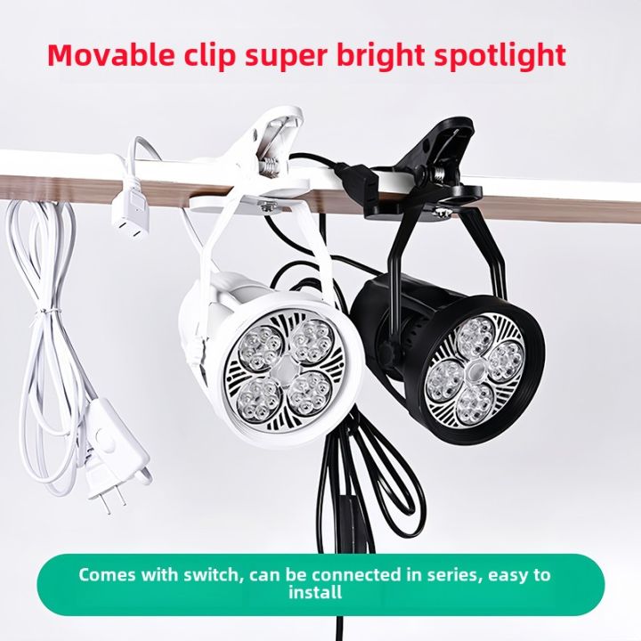 Super Bright LED Clip-On Spotlight Plug-In Stall Night Market Light ...
