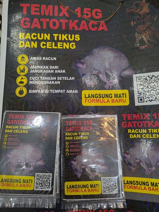 Racun Tikus Racun Celeng Temix Gatotkaca renteng bukan Maowang | Lazada ...
