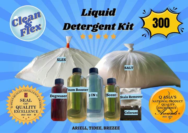 Clean&Flex DIY Liquid Detergent Kit 18L yield with procedure | Lazada PH
