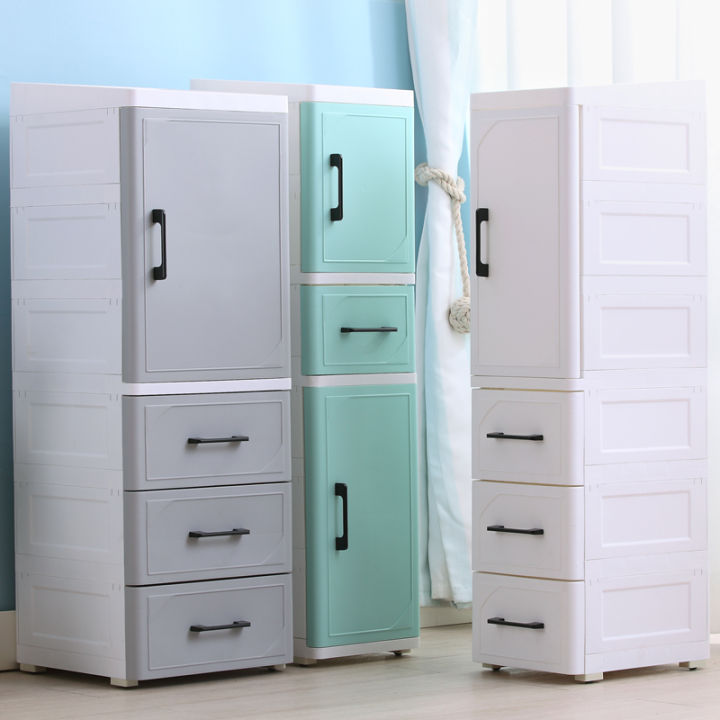 Plastic Bathroom Kitchen Storage Cabinet 25/35CM Wide Gap Organizer ...