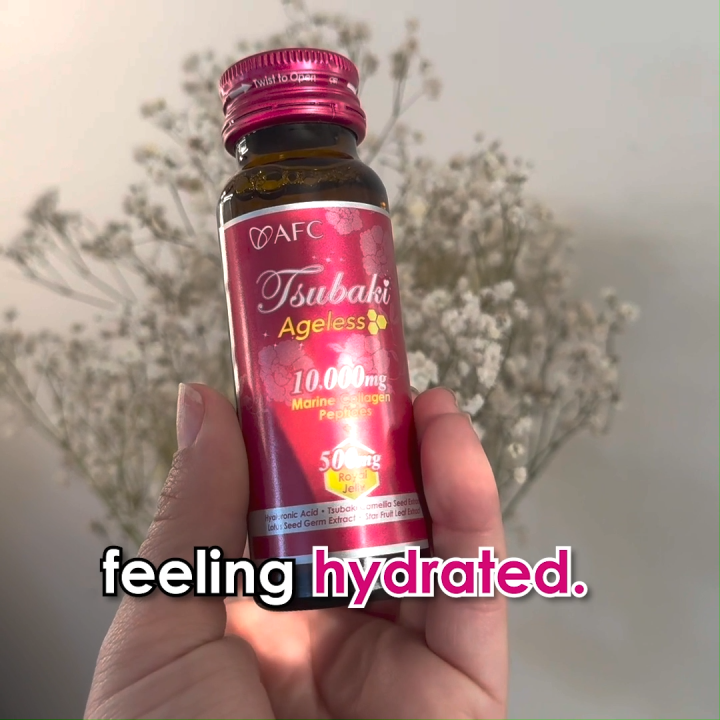 AFC Tsubaki Ageless Collagen Drink or Anti Aging Bright Glowing Radiant ...