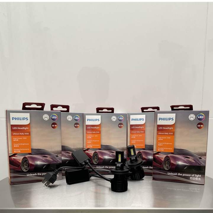 หลอดไฟหน้า LED Philips Ultinon Rally 3550 H7 H4 HB3 ผมHB4 H11 HIR2 50 ...