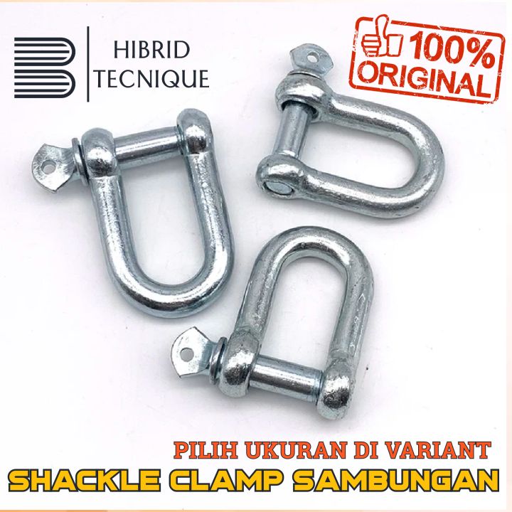 Shackle 6 8 10 12 16 mm Shackle Clamp / Sambungan Rantai Besi Galvanis ...