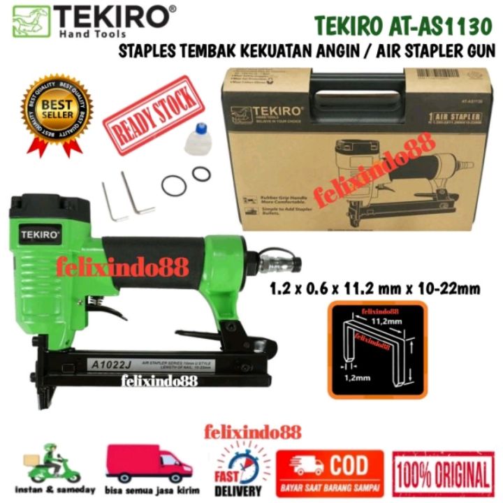 MESIN STAPLES TEMBAK A1022 TEKIRO AIR STAPLER GUN AT-AS1130 / HEKTER ...