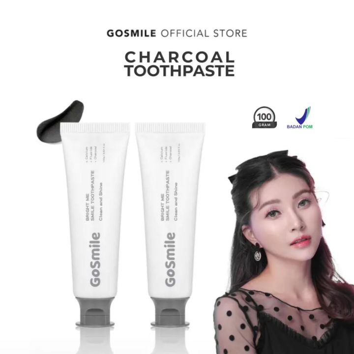 Go Smile Bright Me Smile Charcoal Toothpaste - Untuk Membersihkan Gigi ...