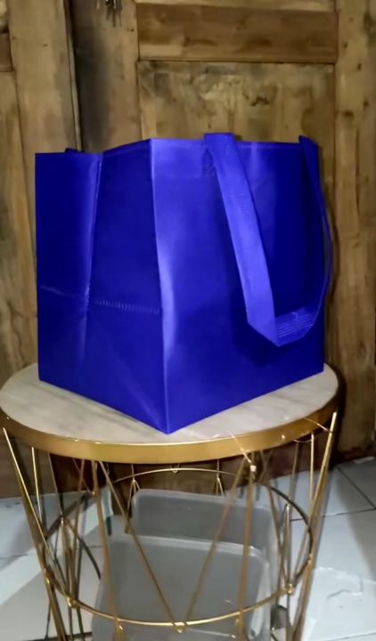 Lusinan 12 Tas Kain Spunbond GoodieBag Box Ukuran Dus Kue / Nasi Kotak 18x18 20x20 22x22 25x25 ...