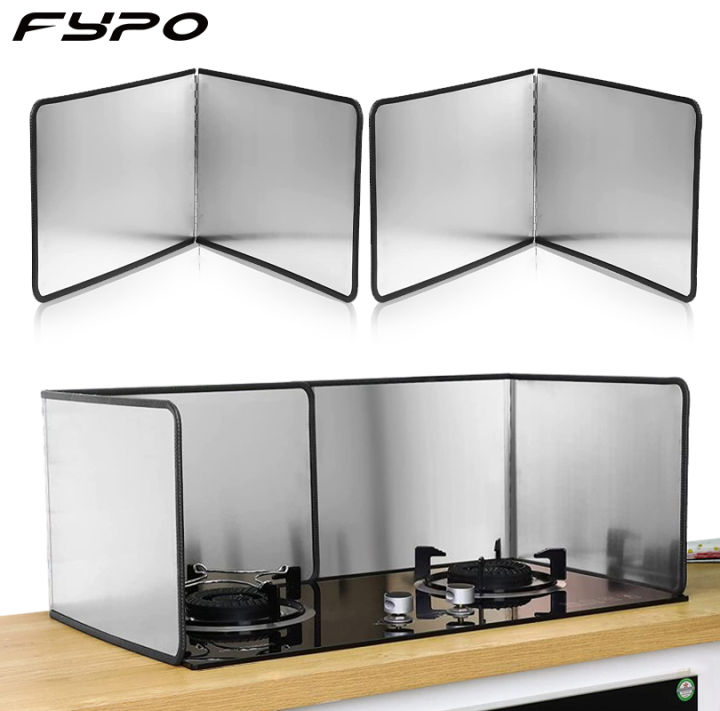 Fypo Stainless Steel Foldable Kitchen Gas Stove Baffle Plate Removable ...