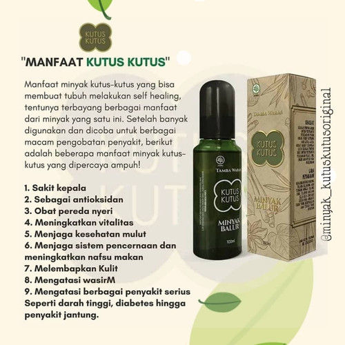 Minyak Kutus Kutus Tamba Waras 100ml Lazada Indonesia