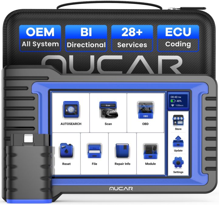 Mucar VO7S obd2 scanner full system ECU coding & Action test ...