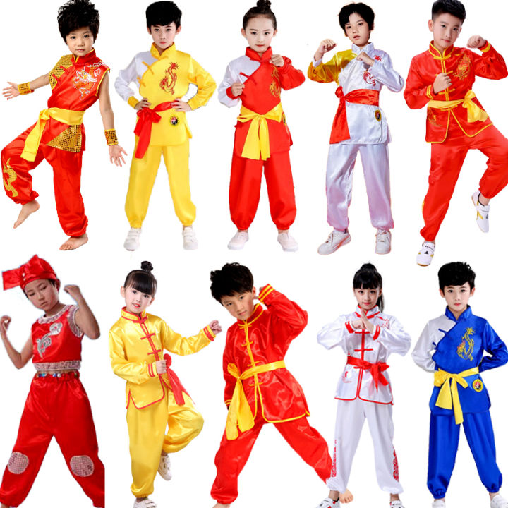 ชุดศิลปะการต่อสู้ชุดการแสดงสำหรับเด็กโปรโมชั่นวันเด็กแห่งชาติกลองเอวอัน ...