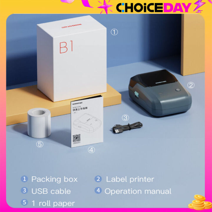 Niimbot Original B1 Label Printer Portable Pocket Bluetooth Thermal ...