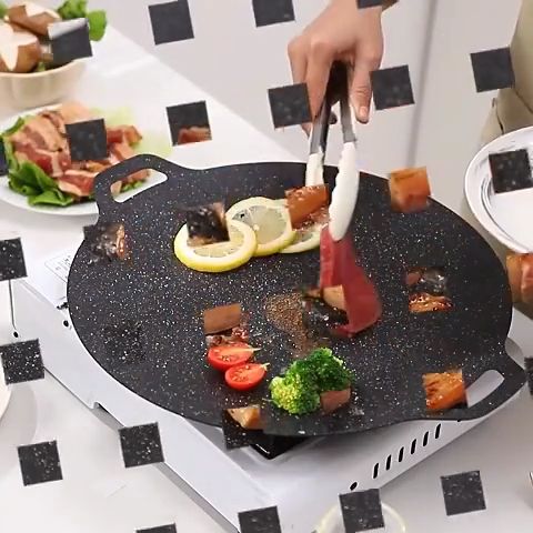 28/34/38 Grill Pan Korean BBQ Grill Pan Barbecue Outdoor Barbecue Pot ...
