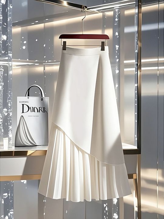 Spring 2025 Fashionable White A-Line Mini Skirt High Waist Gored Skirt ...