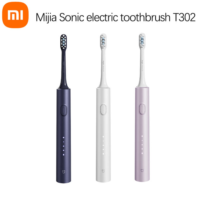 Xiaomi Mijia แปรงสีฟันไฟฟ้า T302 IPX8กันน้ำชาร์จไร้สาย4หัวแปรงโซนิคไฟฟ้า brus ใหม่ | Lazada.co.th