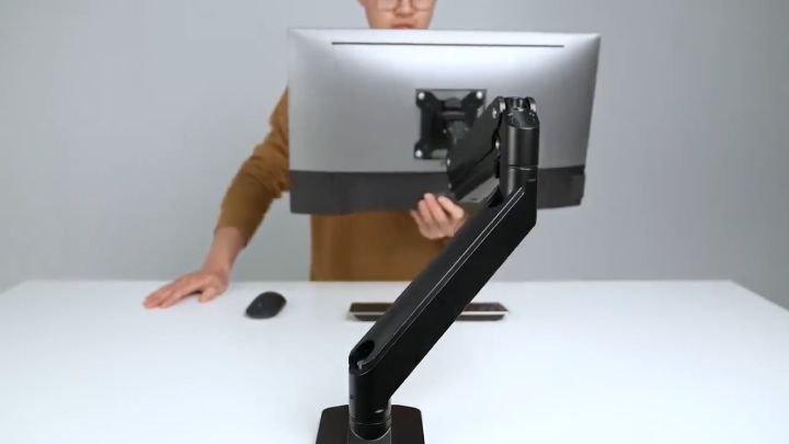 Monitor Stand 2-in-1 360 Degree Rotation Single & Double Monitor Mount ...