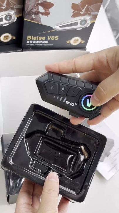 HVA Helmet intercom For Motorcycle Waterproof Bluetooth 5.3 Headset ...