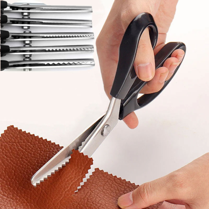 Tailor Scissors Variety of Sizes Cut Serrated Lace Triangle Teeth Cloth ...