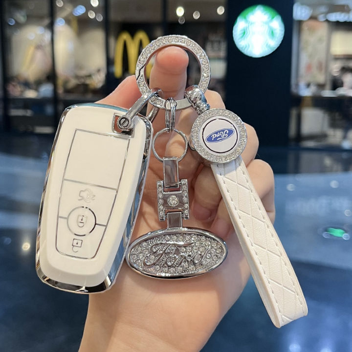 Ford car keychain ford ranger everest leather keychain Raptor key cover ...