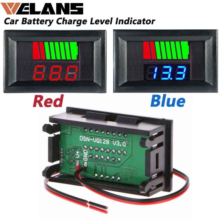 Welans Car Battery Charge Level Indicator 12V 24V 36V 48V 60V 72V ...