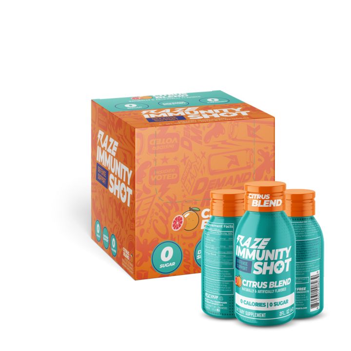 Raze IMMUNITY Shot, Citrus Blend. Defense Support. 0 Calories and Sugar ...