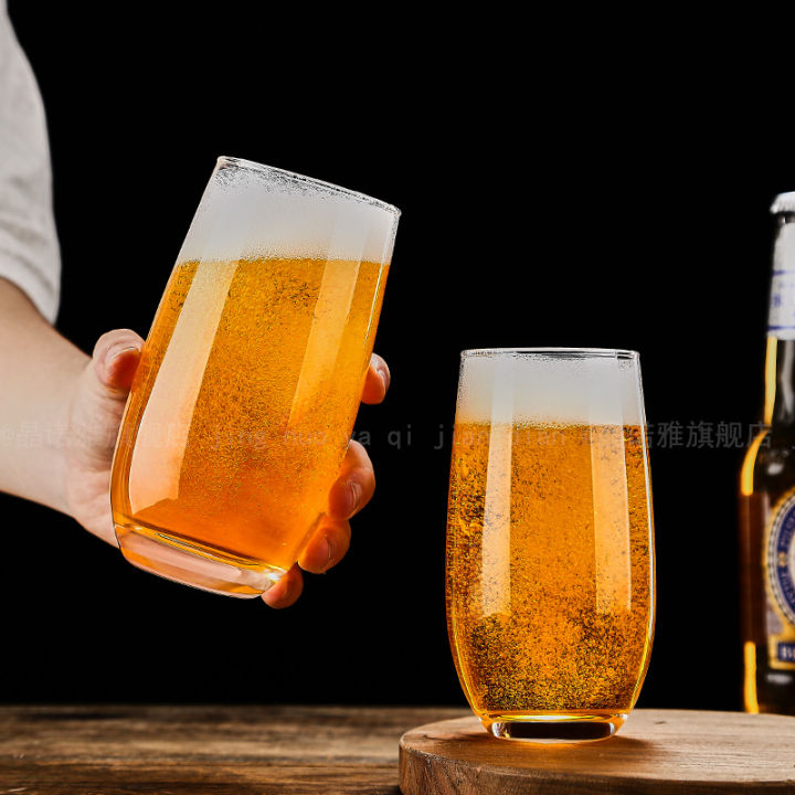 Large Capacity Beer Glasses 500ml Set of 6 Crystal Glass Premium Craft ...