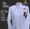 BAJU PUTIH SMA LENGAN PANJANG BLUS OBLONG SERAGAM SEKOLAH KAIN BALESTRA ...