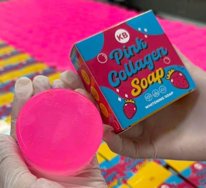 สบู่ KB Soap สบู่เเม่กิ๊ฟ&พ่อบีส พิงค์คอลลาเจน ล้างหน้า ล้าง ...