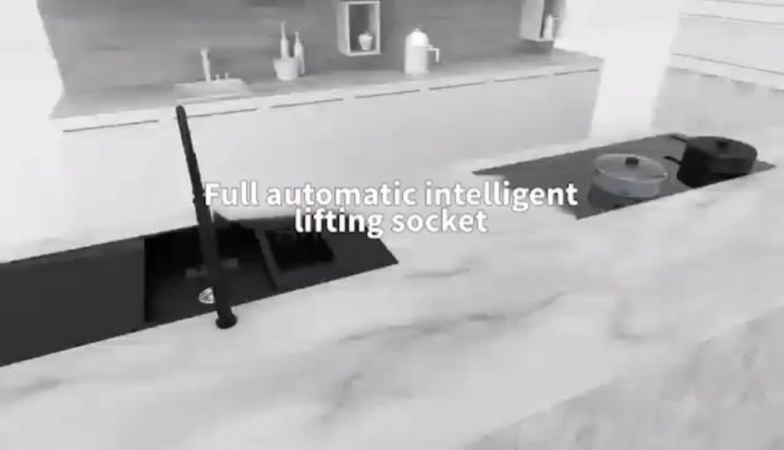 TEP Smart Lifting Socket Embedded Retractable Removable Hidden Socket ...